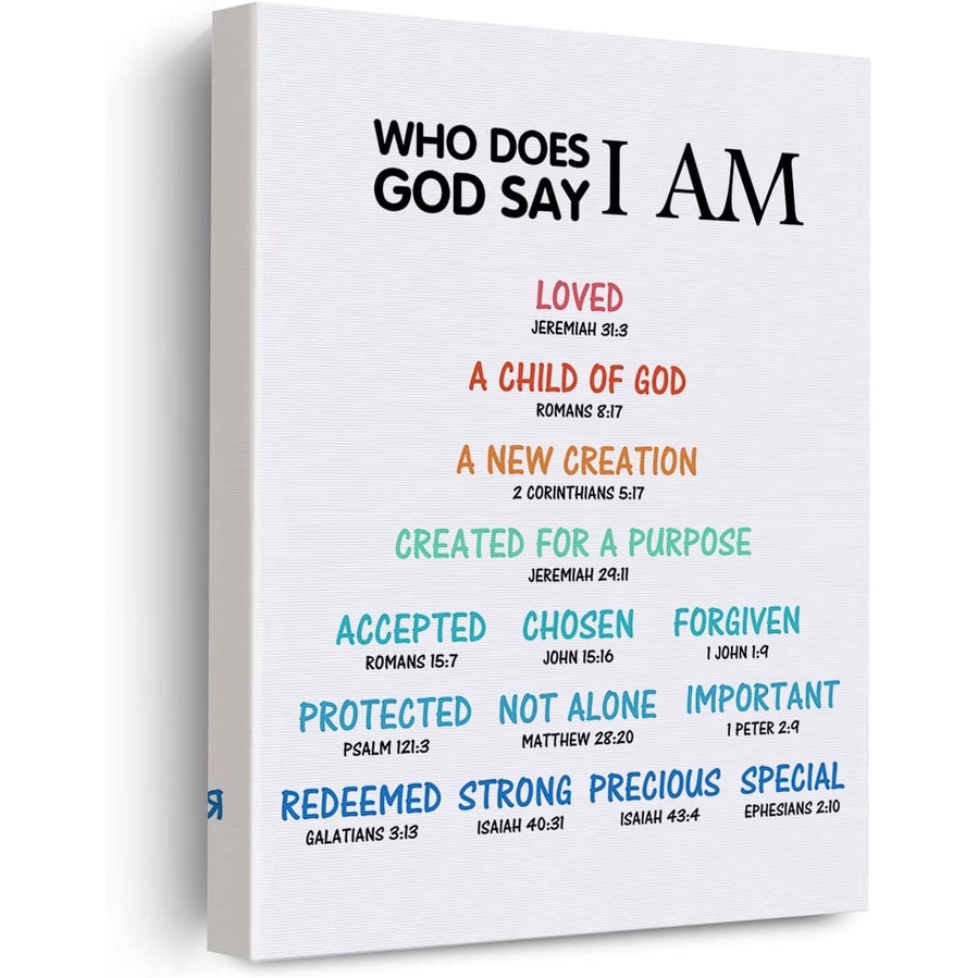 Christian Education Kids Affirmations Canvas Poster Painting Wall Art ...