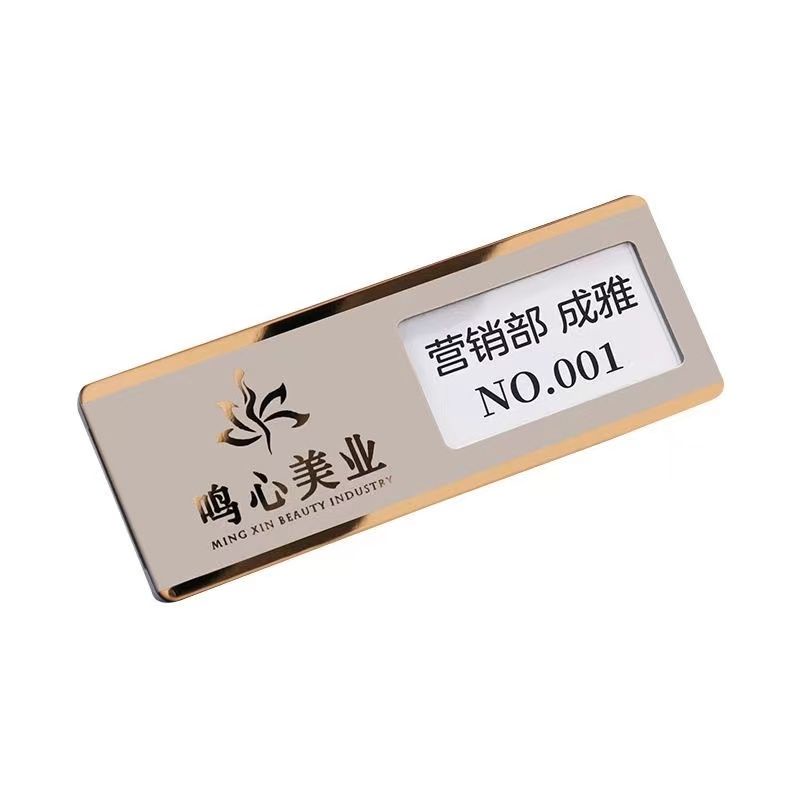 Badge Customization Staff Work Card Metal Badges Customization Logo ...