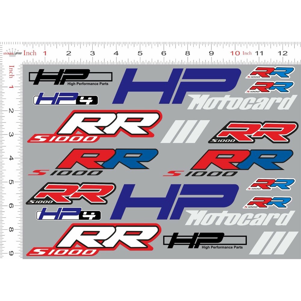 BMW S1000RR HP Decals Motorcycle Motorsport Sticker BMW Motorrad decals ...