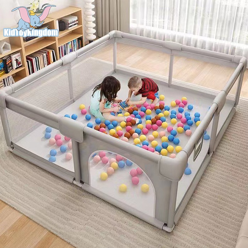 Baby Playpen Kids Playpen Play Fence Stainless Steel Foldable Play ...