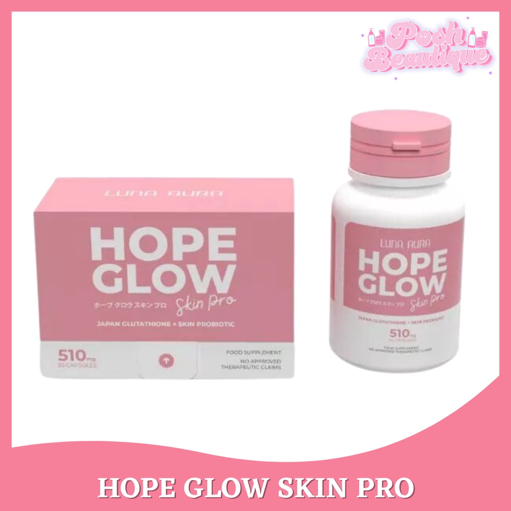 Hope Glow Skin Pro Luna Aura Japan Glutathione Skin Probiotic 30 ...