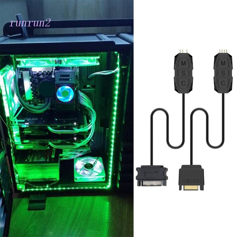 RUN RGB Controller Cable,PC 5V 12V ARGB CPU for Case Fan LED Light ...