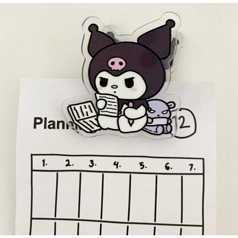 Anime Sanrio Kawaii Cartoon Acrylic Paper Clip Decorative Bookmark ...