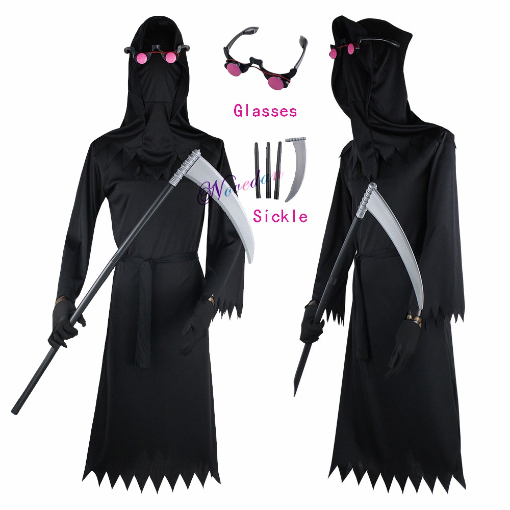 Halloween Adult Men Horror Zombie Skeleton Ghost Face Red Eye Death ...