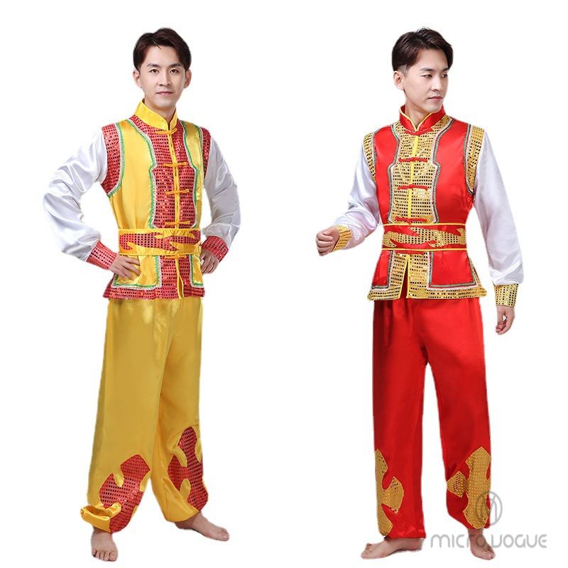 Ethnic Costume Performance Costume Yangko Costume Dragon Dance Costume ...