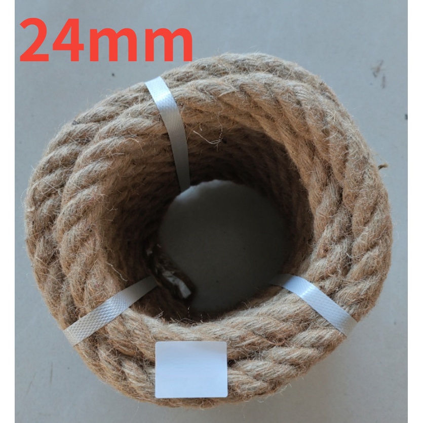 24mmx10m Heavy Duty Hemp Rope Jute Rope Swing Rope Tug of War Rope ...