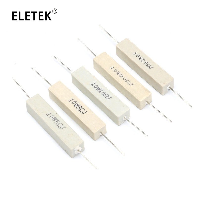 5Pcs 5W 10W Cement Resistor Power SQP Resistance 0.1R 0.22R 0.5R 1R 2.2R 4.7R 5R 10R 15R 20R 22R ...