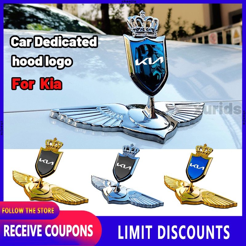 High quality Modified Metal 3D Standing Car Front Hood Emblem Sticker ...