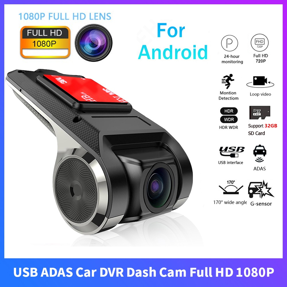 USB ADAS Full HD Car DVR Dash Cam For DVD Android Player Navigation ...