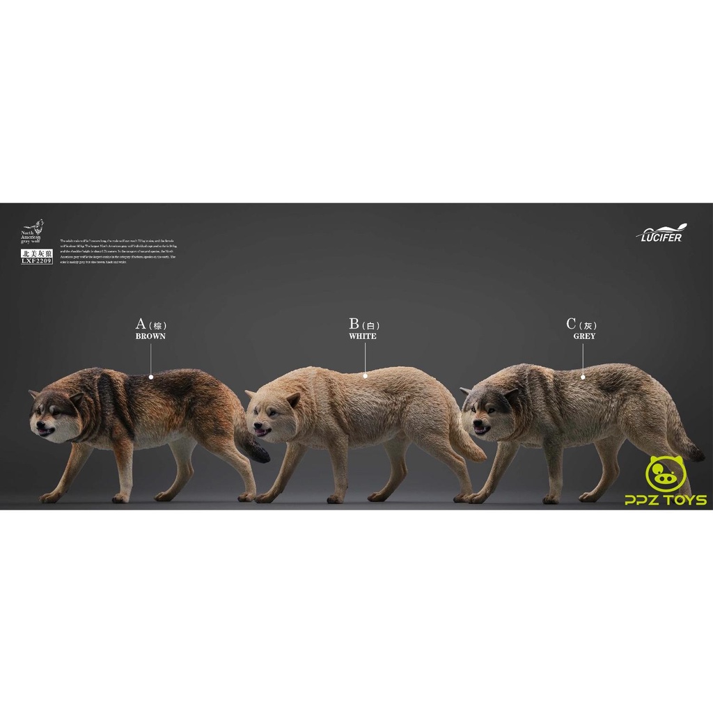 Lucifer 1/6 North American Grey Wolf LXF2209 Static Animal Model ...