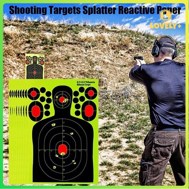 Adhesive Shooting Target Reactive Splatter Paper Target Sticker ...
