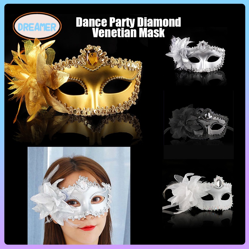 Wedding Carnival Diamond Venetian Mask for Dance Party Performance ...