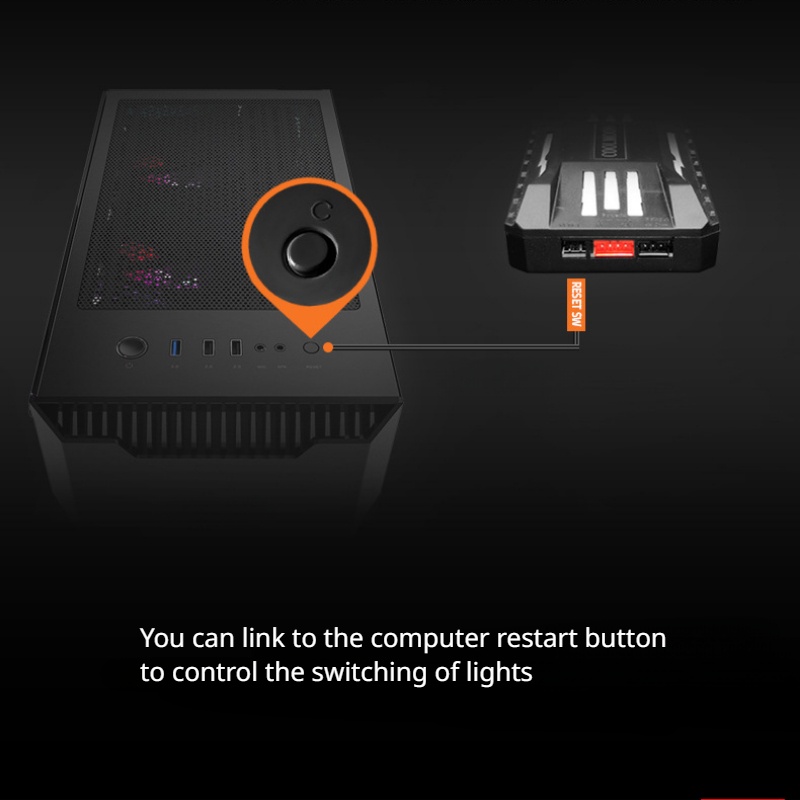 RGB Controller 4Pin PWM 5V 3Pin ARGB Cooling Fan Smart Intelligent ...