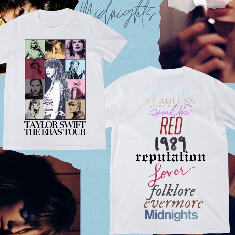 ATS Apparel Oversized Cotton Shirt - Taylor Swift Front Print - Unisex ...