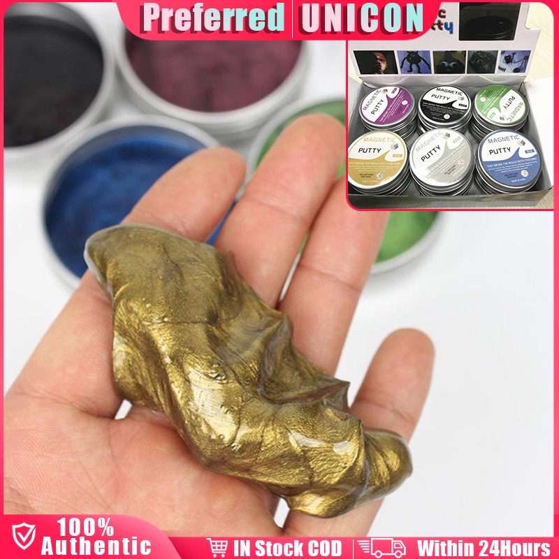 6 Colors Magnetic Rubber Mud Strong Magnet Slime Play Therapy Stress ...
