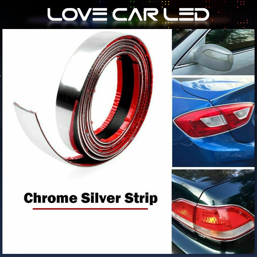 25mm Silver Soft PVC Chrome DIY Moulding Line Car Decorating Line Trim ...