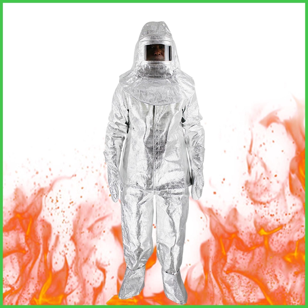Fireproof Clothes Fire Resistant Suit Thermal Radiation 500 Degree Heat ...