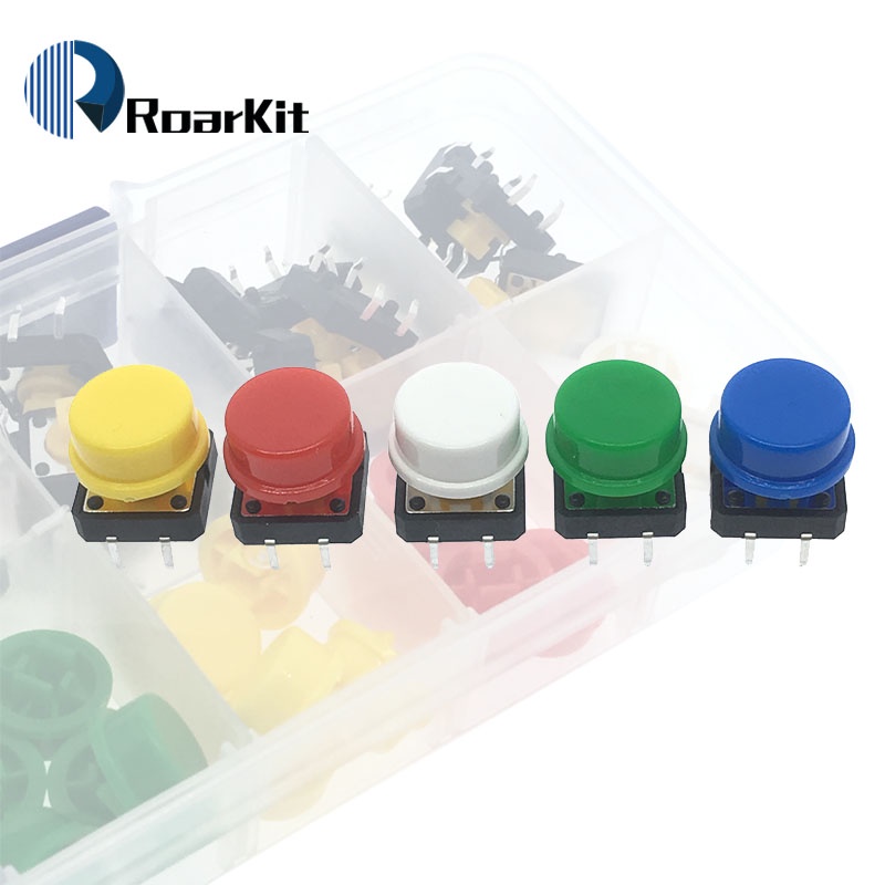 25PCS Tactile Push Button Switch Momentary 12*12*7.3MM Micro switch ...