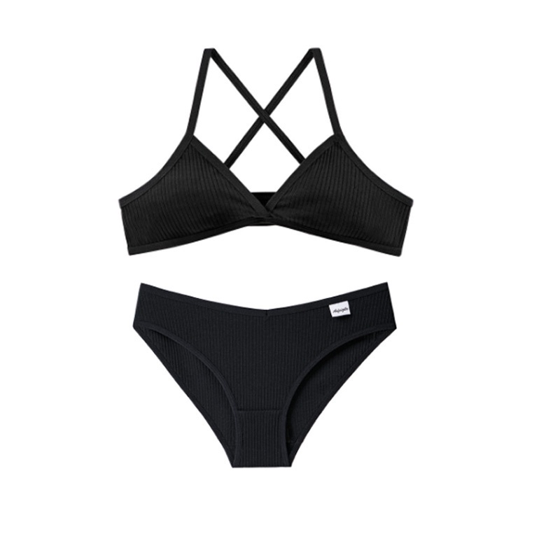 Zxyouping Sexy Underwear For Women Set T Back Pantycotton Sports Sexy Bra Panty Setnon Wire