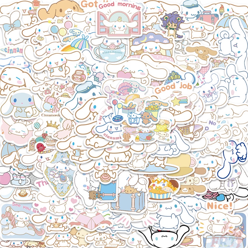100Pcs/Set Funny Cinnamoroll Stickers DIY Fashion Waterproof Decals ...