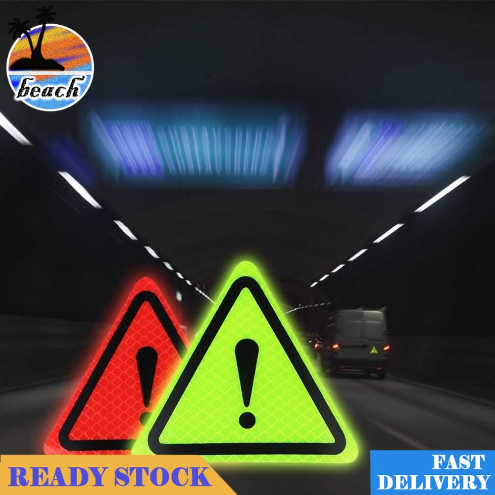 Triangle Reflective Sticker Danger Sign Car Tail Long Distance Safety ...