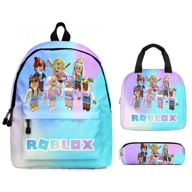 Roblox School Bag for Kids Boys and Girls Backpack Set School Student ...