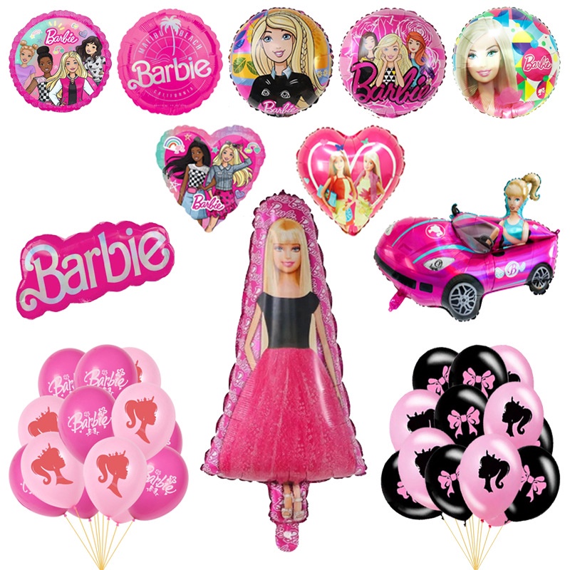 Barbie Theme Party Aluminum Film Balloon Girls Children Birthday ...