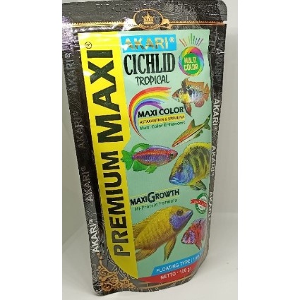 Akari Premium Maxi Cichild Fish Pellets 100 grams Maxi Color Quality ...