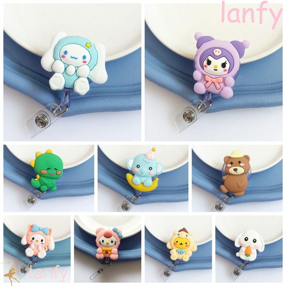 LANFY Retractable Badge Holder, Name Tag Purin Nurse Badge Reel, ID ...