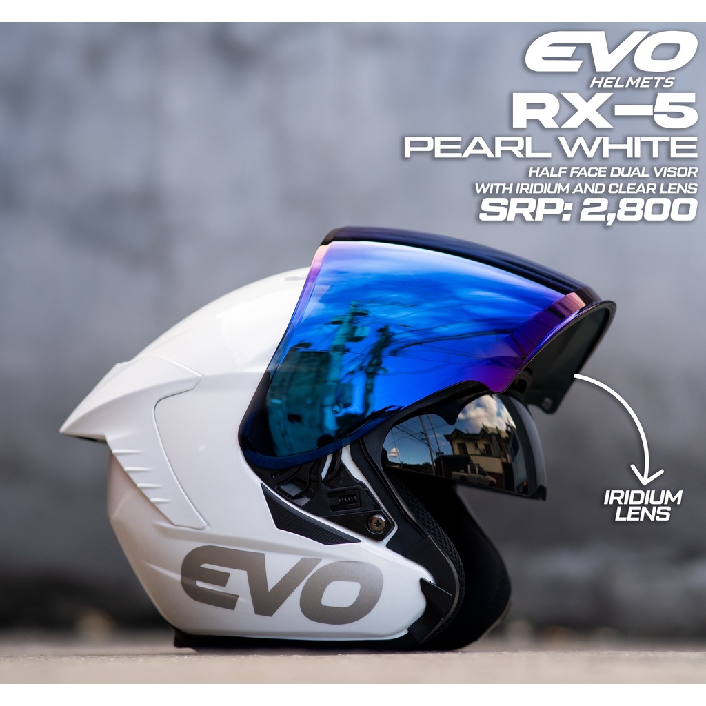 EVO HELMET RX5 MONO COLORS with free clear lens | Shopee Philippines
