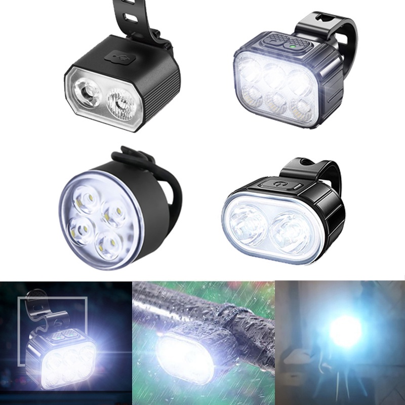 Bike Headlight Waterproof LED Bicycle Front Lights USB Charge Headlight ...