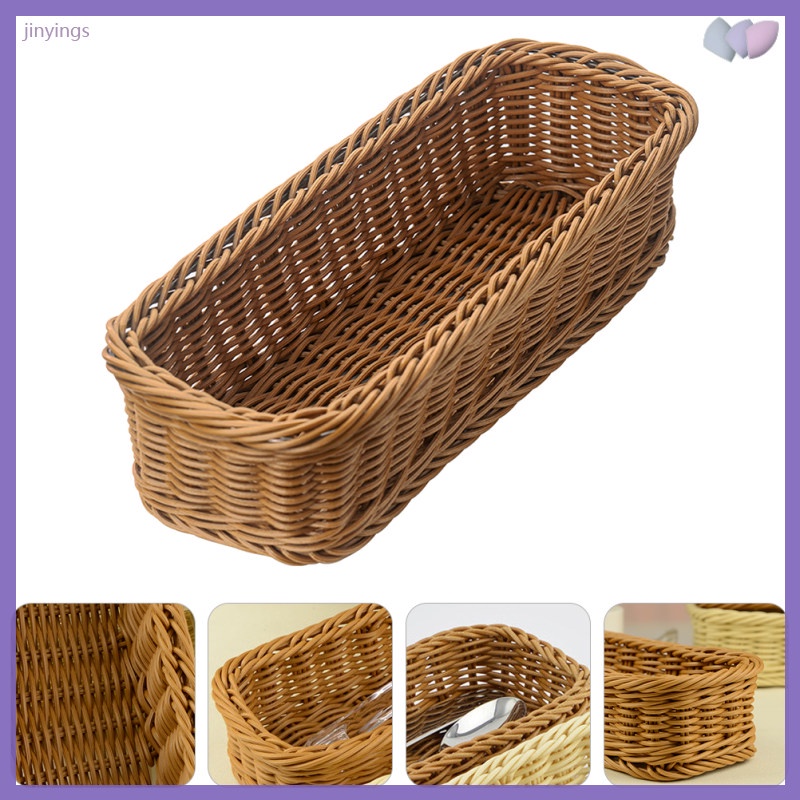 [READY STOCK] Dinnerware Basket Tableware Storage Cutlery Holder Woven ...