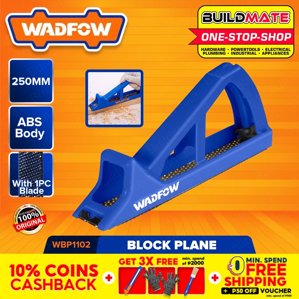 BUILDMATE Wadfow Wood Block Plane 250MM Hand Planer Block Carpenter ...