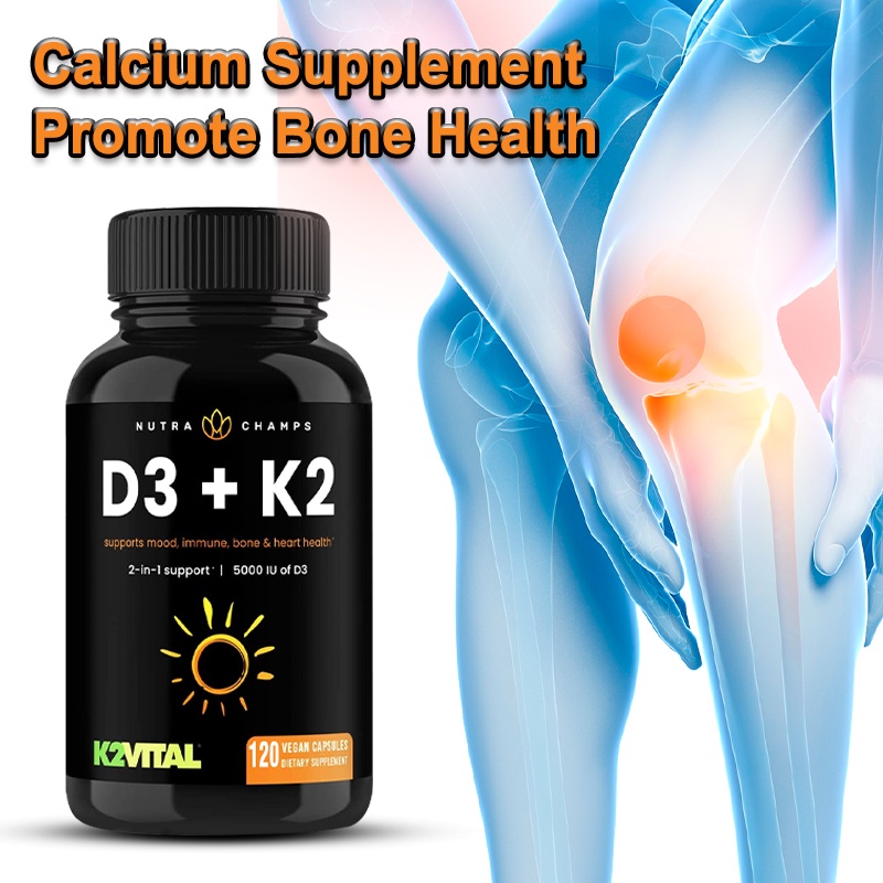 D3 & K2 MK7 Supplement - Supports Heart And Bone Health | Vitamin D & K ...
