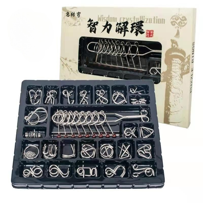 Nine-ring adult puzzle unlocking Kong Mingsuo children's students ...