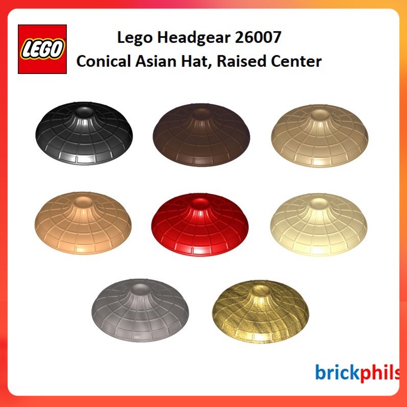 Lego Headgear 26007 Conical Asian Hat, Raised Center | Shopee Philippines