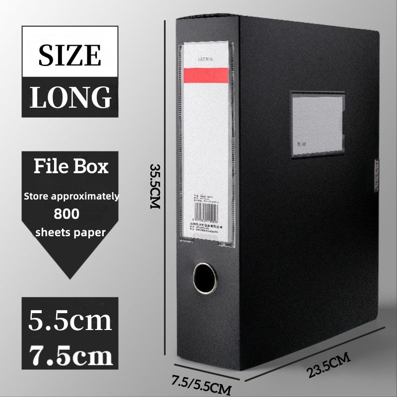 Document Box File Organizer Long Size File Box Paper Document Organizer ...