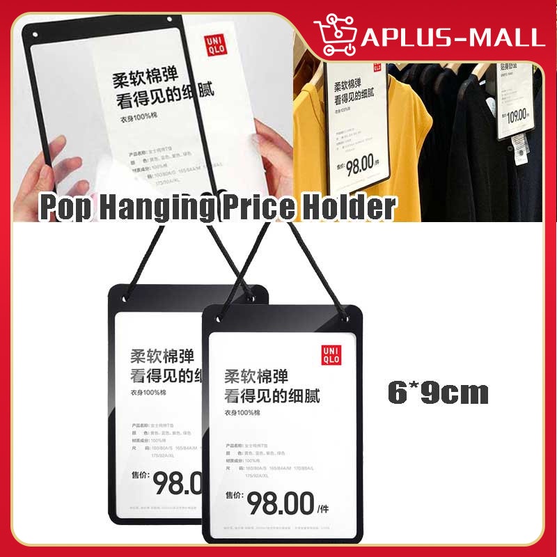 A6 Hanging Advertising Promotion Sign Hanging Price Tag Holder For ...