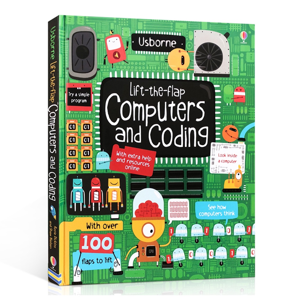 Usborne Lift The Flap Computers and Coding 3D Flap Board Book for Kids Children English Picture ...