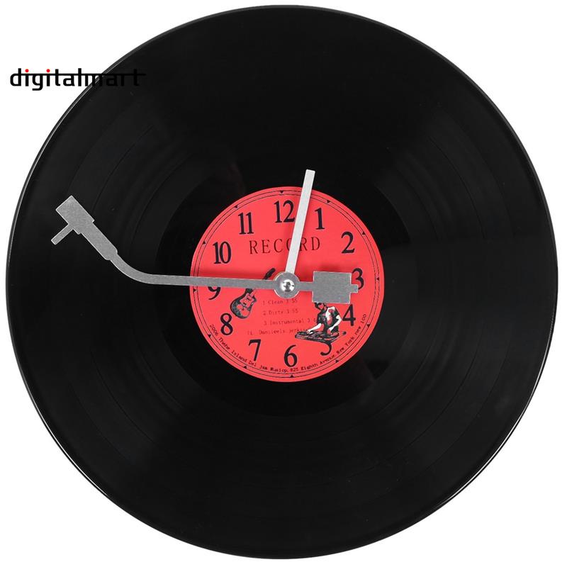 European Retro Nostalgic Ultra-Quiet Clock Vinyl Record Personality ...