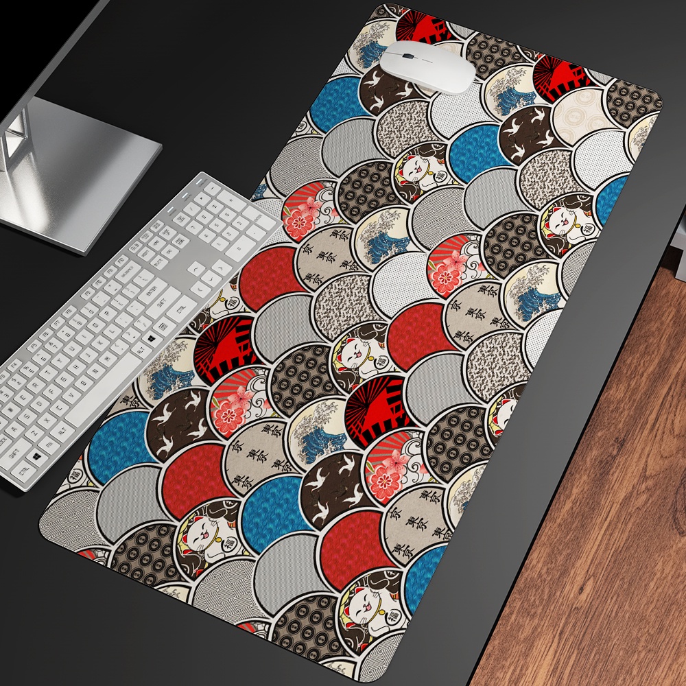 XXL Great Wave Off Mouse Pad Art Large Overlock Edge Mat Rubber Speed ...
