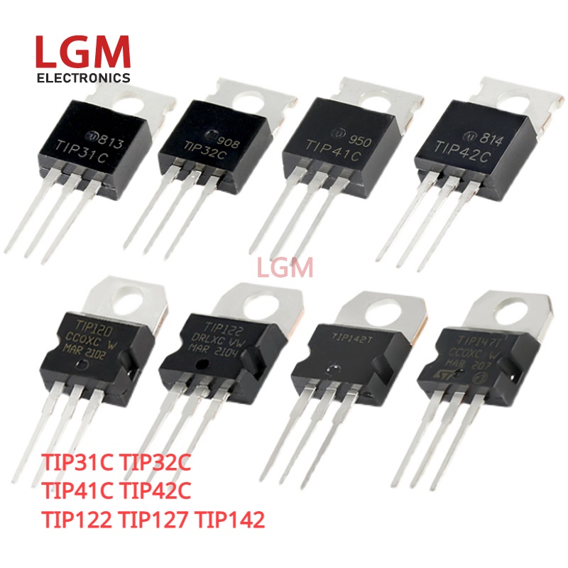 10pcs 5pcs To 220 Transistors Tip31c Tip32c Tip41c Tip42c Tip122 Tip127 Tip142 Shopee Philippines