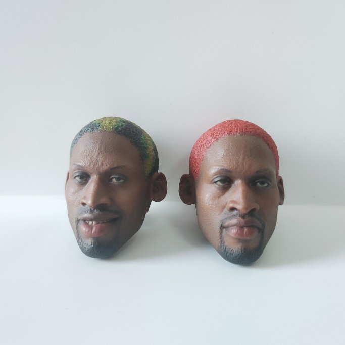 1/6 Rodman Head Carving Red/Green Hair Headsculpt | Shopee Philippines