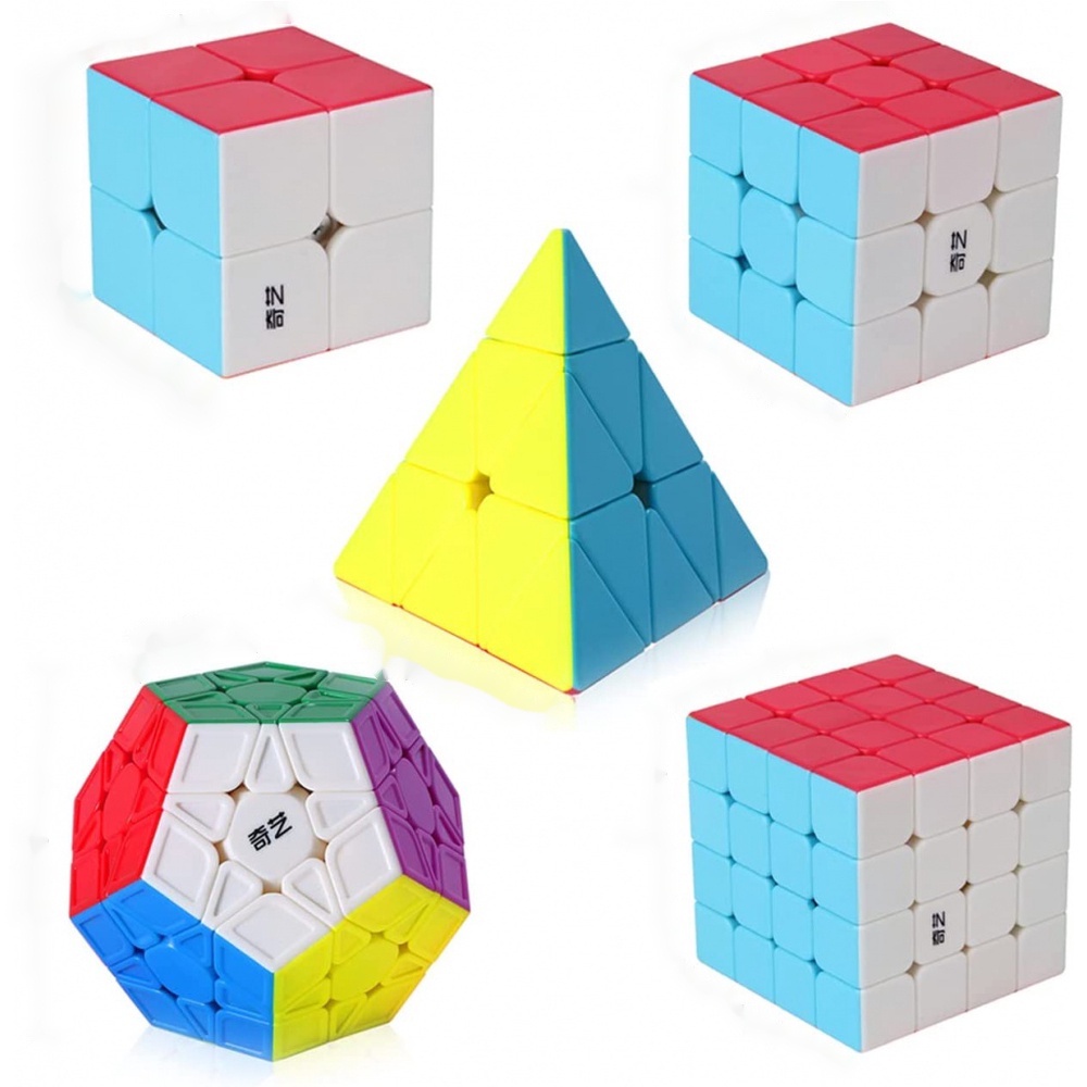 Qiyi Speed Cube 2x2 3x3 4x4 Cube Megaminx and Pyramid Cube Smoothly ...