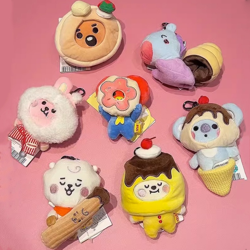 BT21 Character Sweet Things Figure Key Ring KPOP BTS CHIMMY Cooky Mang Koya Shooky RJ Plush Doll ...