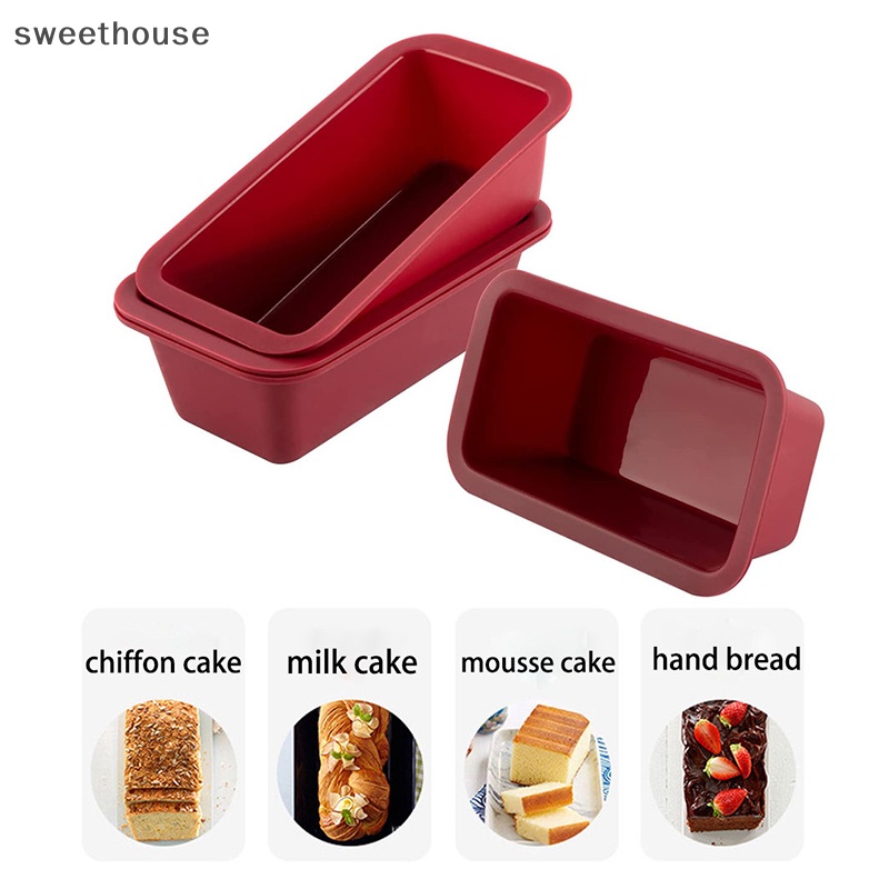 Sweethouse Silicone Baking Molds NonStick Rectangle Cake Pans Mini ...