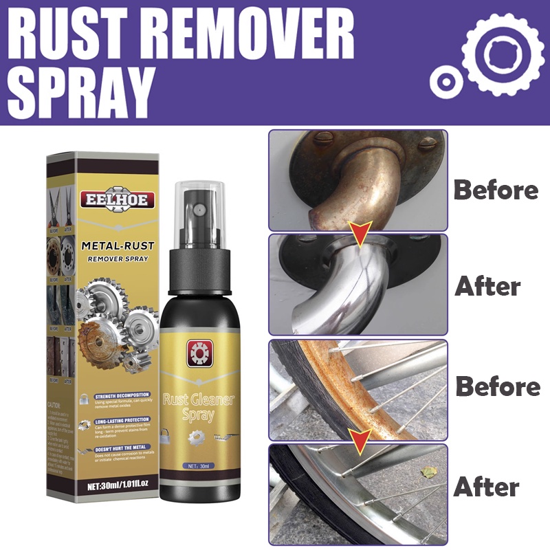 30ML/100ML Car Rust Remover Spray Motor Rust Inhibitor Car Maintenance ...