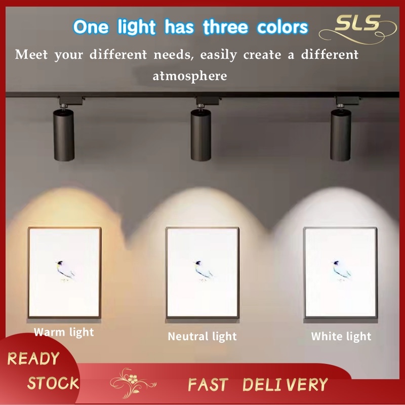【STAR】Tricolor LED Spot Light Ceiling Light Track Lights Spotlight bar ...