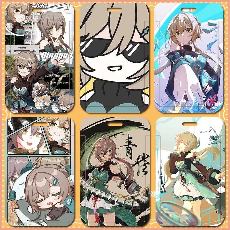 Anime Cartoon Honkai Impact QingQue DIY Name Card Name Tags Student ...