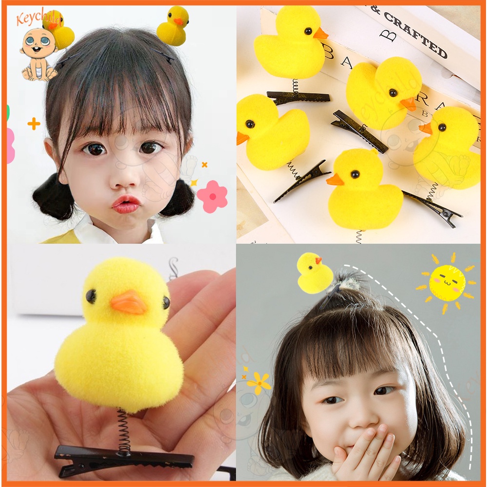 Keychild hair pin for baby girl Yellow Duck Hairpin cute hair clip ...